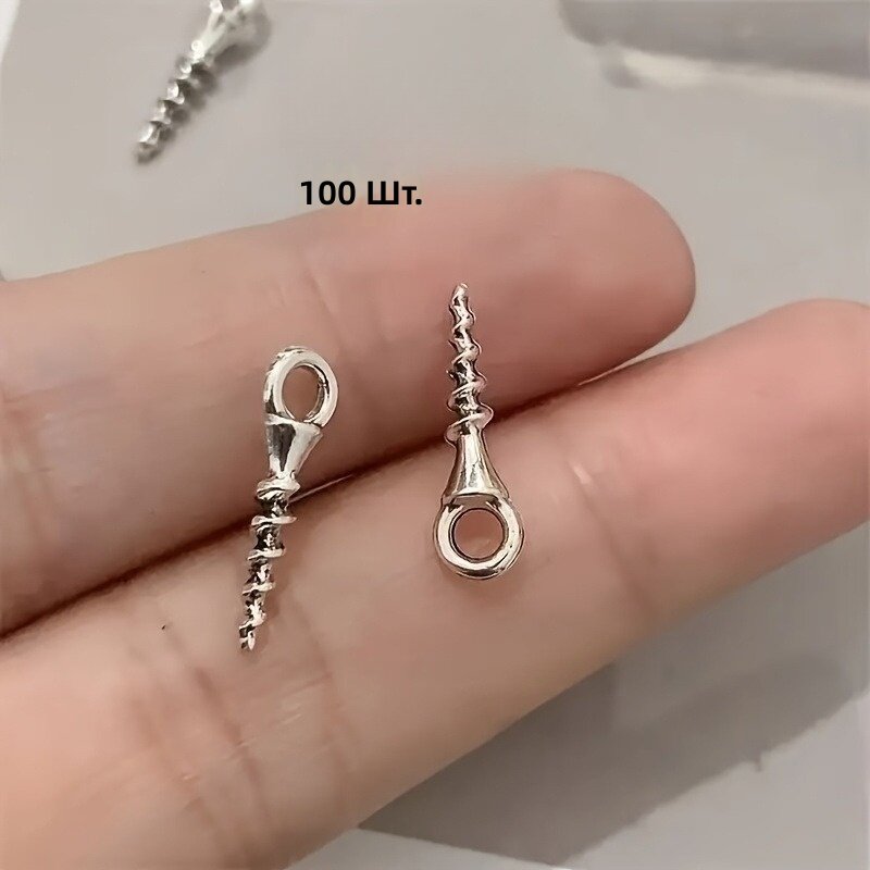 Мини-саморезы металлические серебристые, 100 шт, для стен, дерева, рамок, шкафов, кухни и гостиной