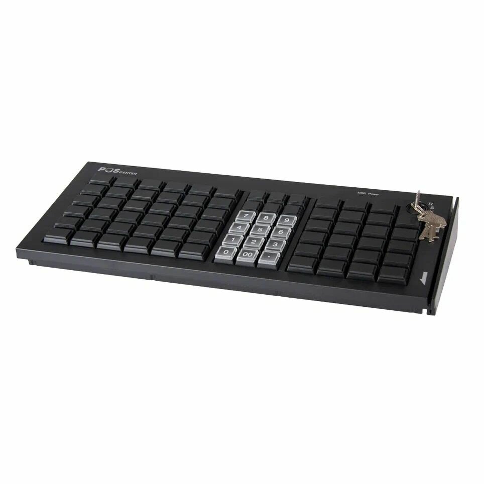 Клавиатура программируемая POScenter S77A (77 клавиш, MSR, ключ, USB)