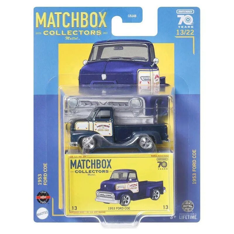 Matchbox 1953 Ford COE Коллекционная игрушечная машинка 1/64 темно-синий H932 — фото 1
