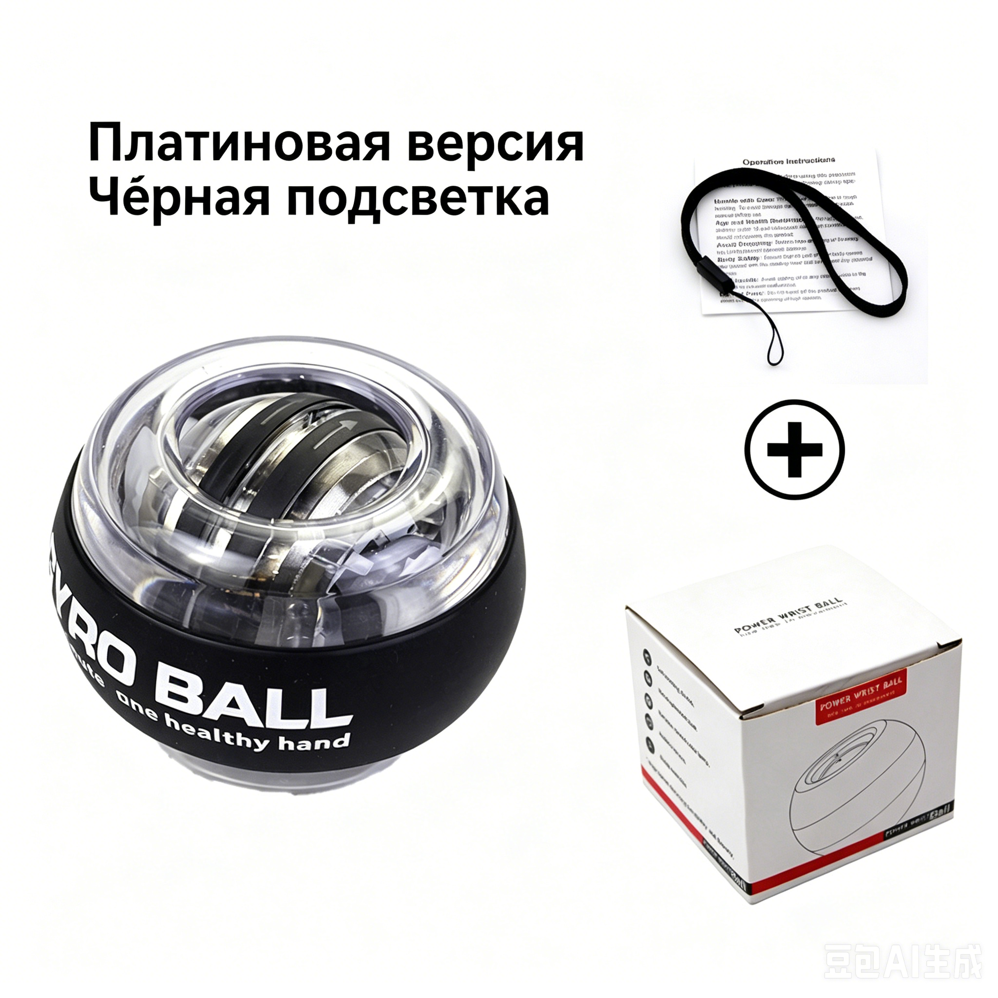 Эспандер кистевой / гироскопический эспандер GYRO BALL с автозапуском и подсветкой