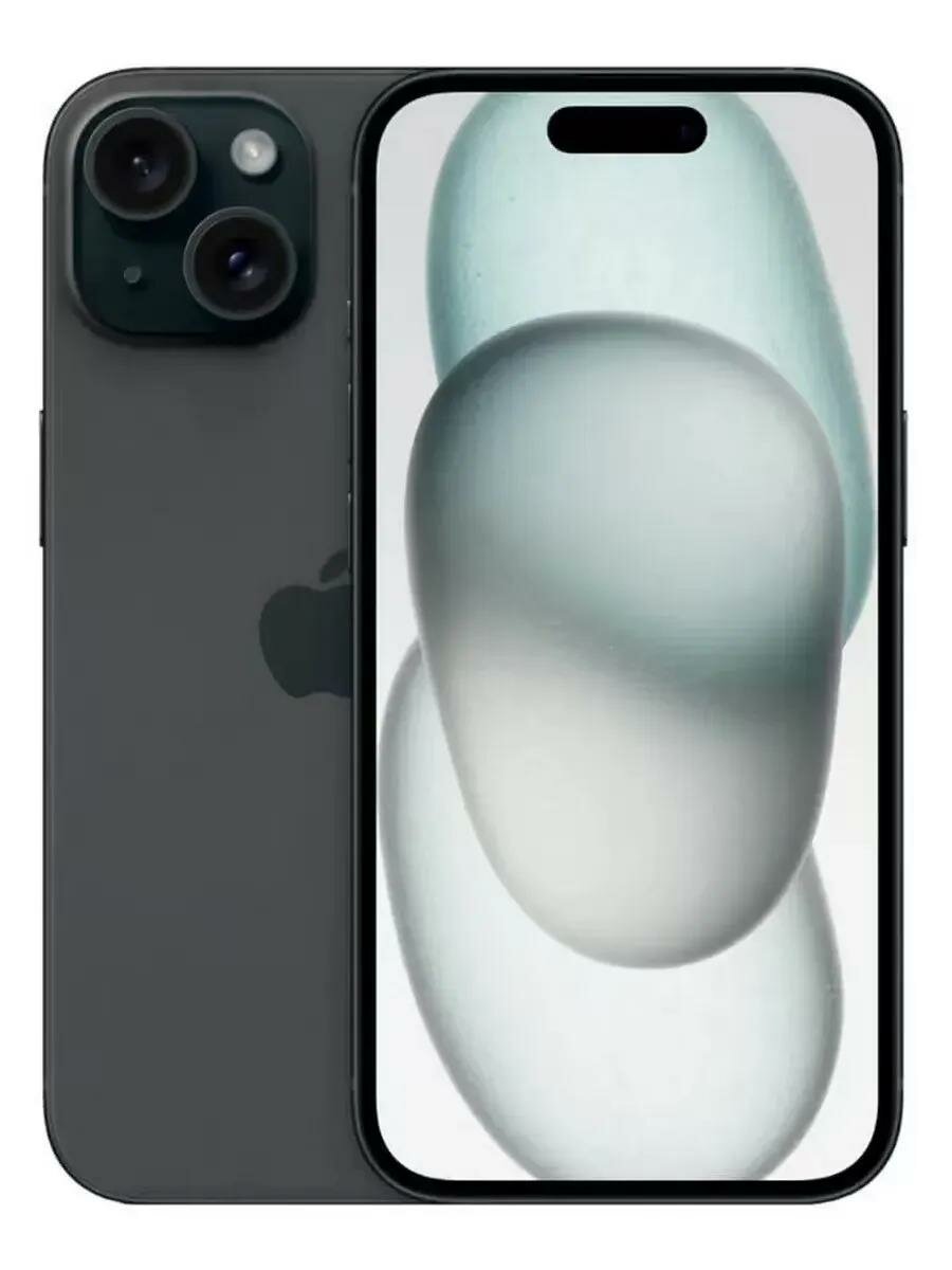 Смартфон Apple iPhone 15, 6 ГБ+128 ГБ, черный, nano SIM+eSIM