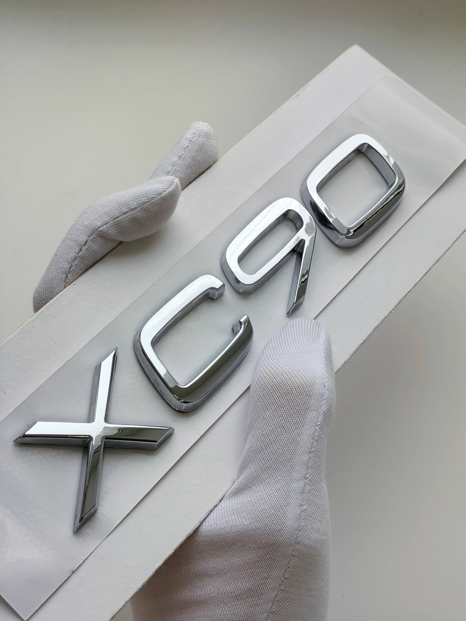 Надпись XC90 155*28 мм, эмблема Volvo, шильдик Вольво, значок на багажник авто