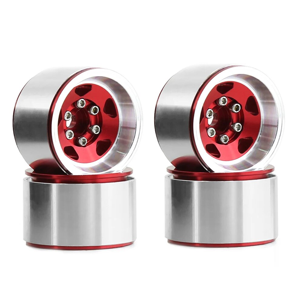 Металлические обода колес 1.0 дюйма для RC автомобилей 1/24 Красный, Red