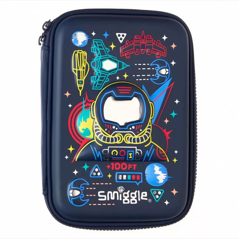 Пенал Smiggle с астронавтом, синий (22.5x15.5 см)