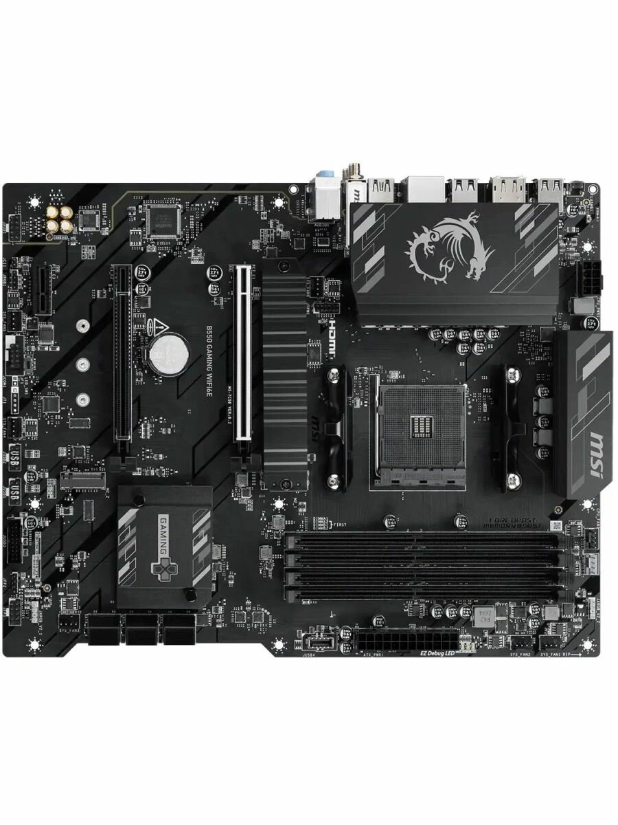 Материнская плата MSI B550 GAMING WIFI6E Soc-AM4 AMD B550 4xDDR4 ATX AC 97 8ch(7.1) GbLAN RAID+HDMI+DP