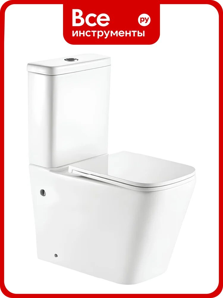 Унитаз-компакт Selena Quadra б/о г/вып, н/под, 2 режима, в/к микролифт Q011WG 123-0222