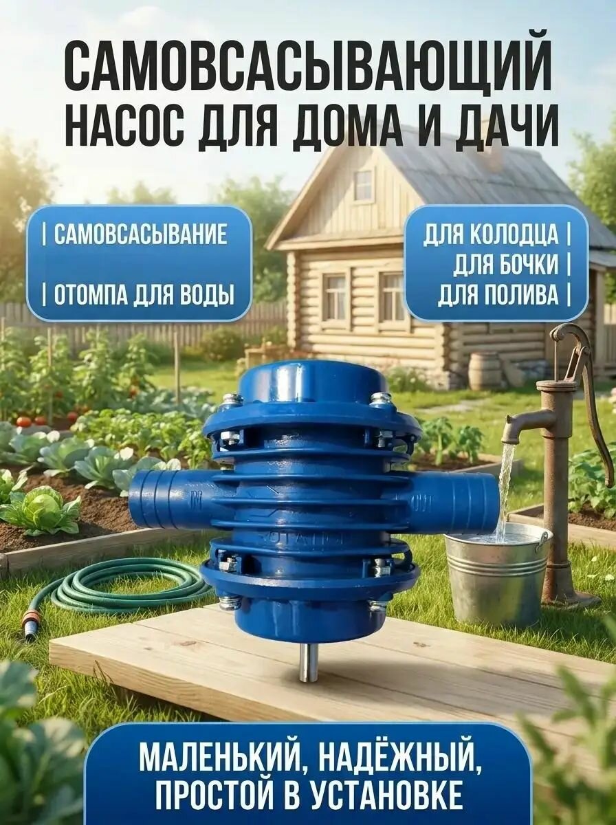 Насос для перекачки жидкостей, работающий от дрели, синий-pd
