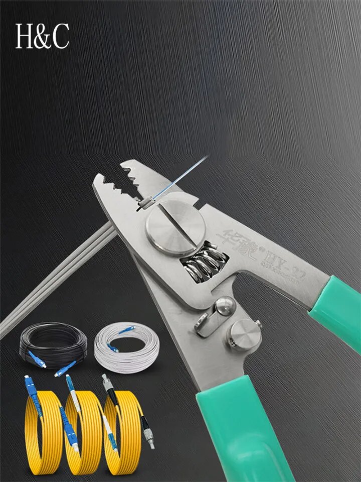 Стриппер HY-22 6-в-1 для FTTH Drop Cable, инструмент для зачистки оптоволокна, стриппер для оптического кабеля
