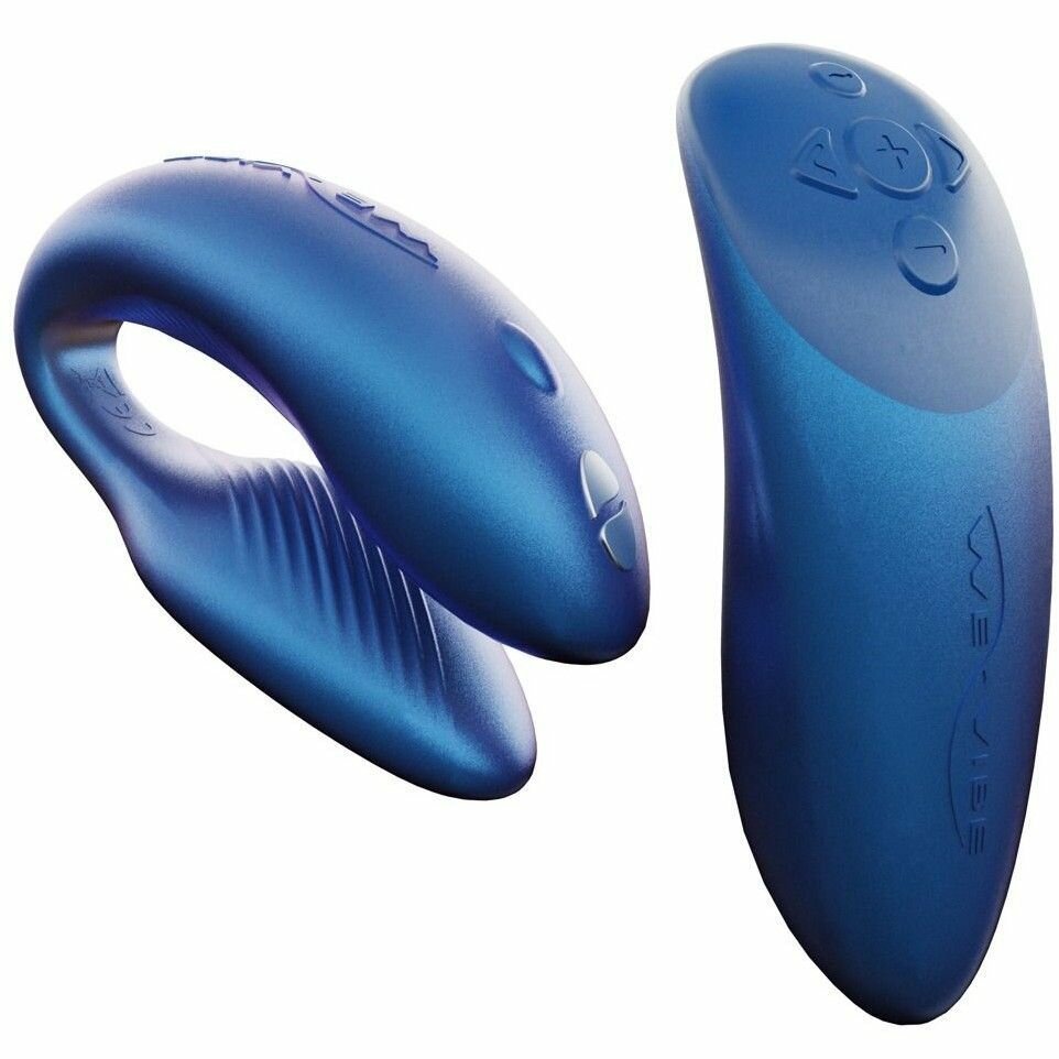 We-Vibe вибратор силиконовый Chorus для пар 7.8 см, Cosmic Blue