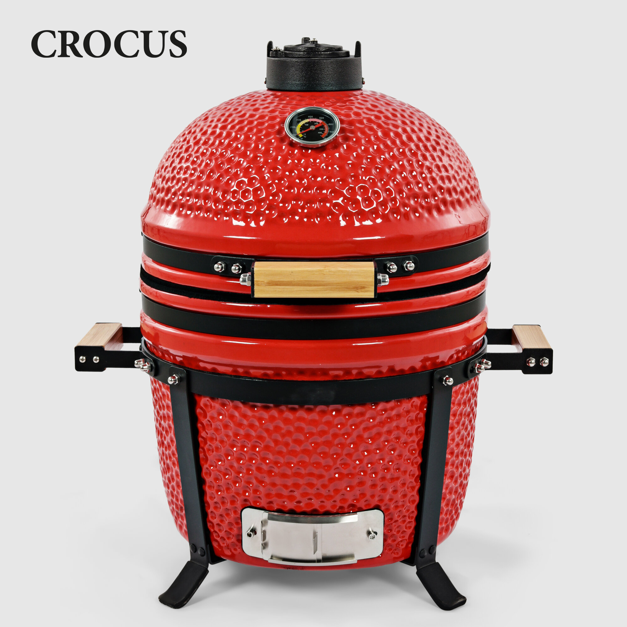 Гриль угольный камадо Crocus 39 см/15 дюймов классический красный 55х42х55 см
