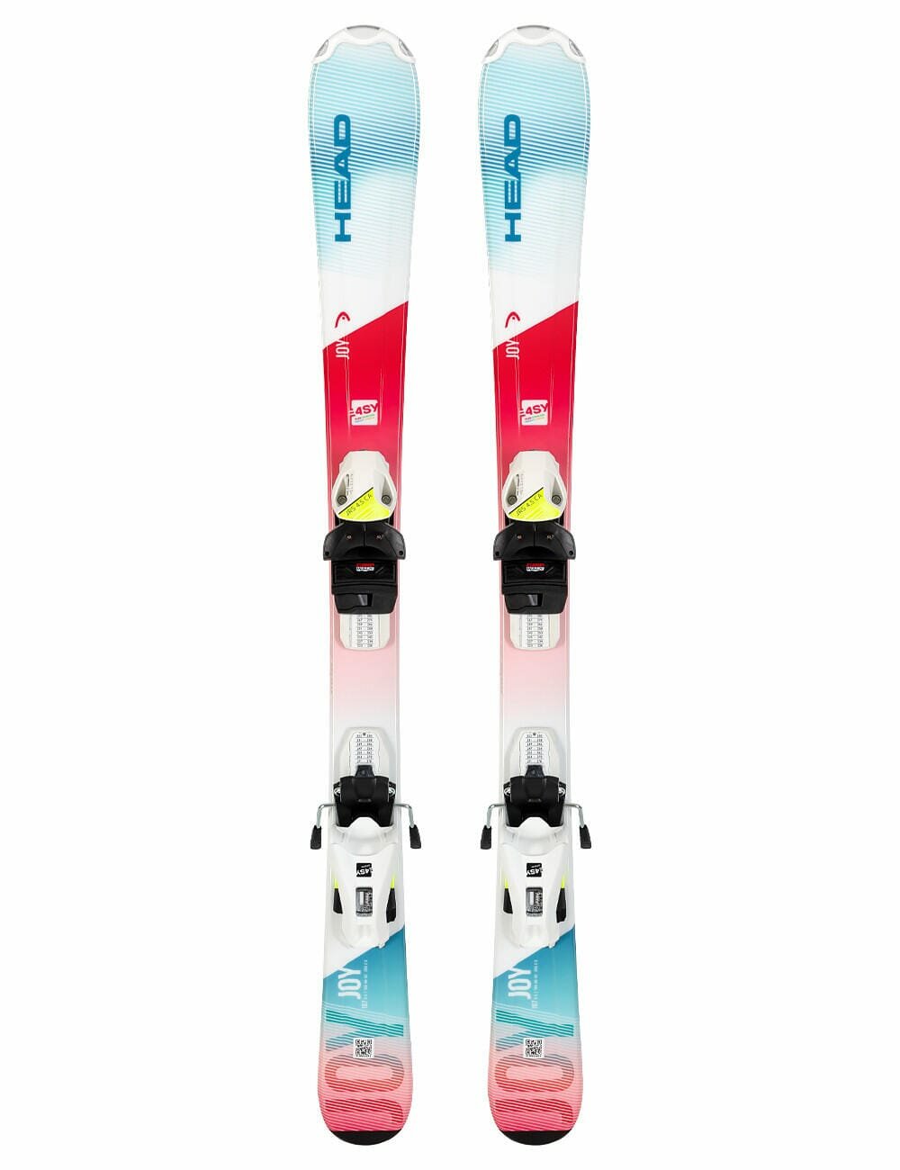 DECATHLON Детские лыжи Head Easy Joy с креплением JRS 4.5 Grip Walk, розово-бело-синие, 87 см