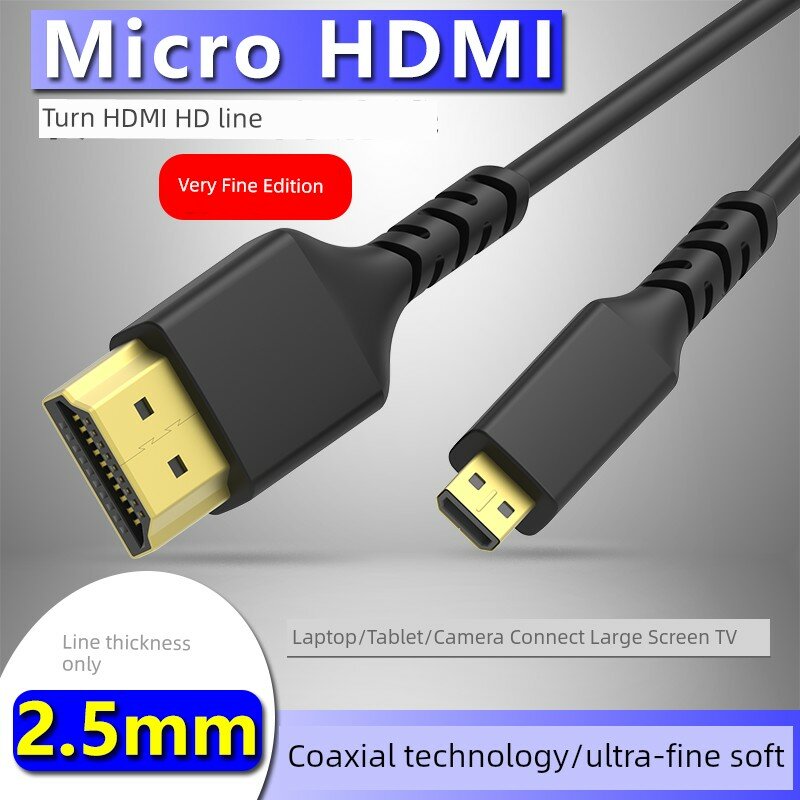 1 м HDMI кабель A-тип к Micro HDMI, версия HDMI 2.1 для камер и мониторов