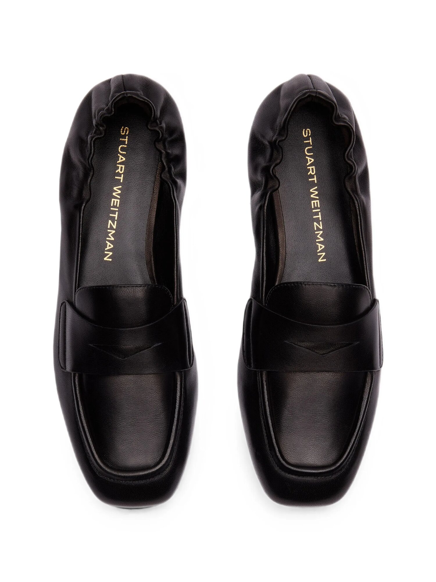 Лоферы Stuart Weitzman Bryant ruched loafers, размер 36, black — фото 1