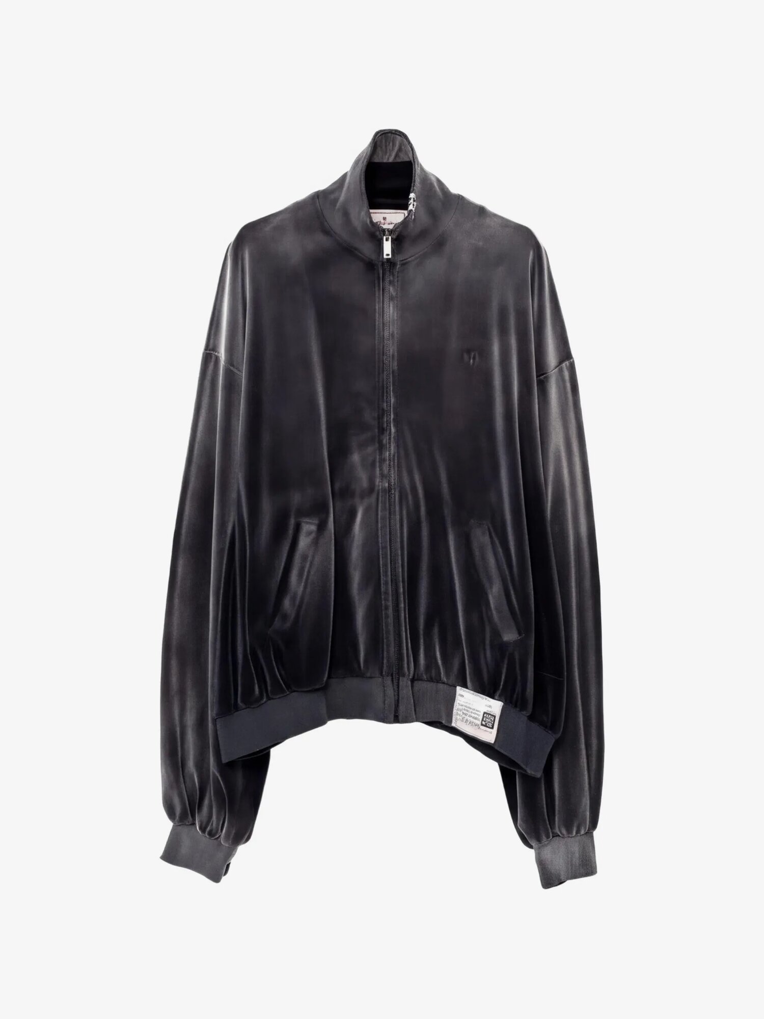 Куртка MAISON MIHARA YASUHIRO Velour zip-up track jacket, размер 48, серый — фото 1