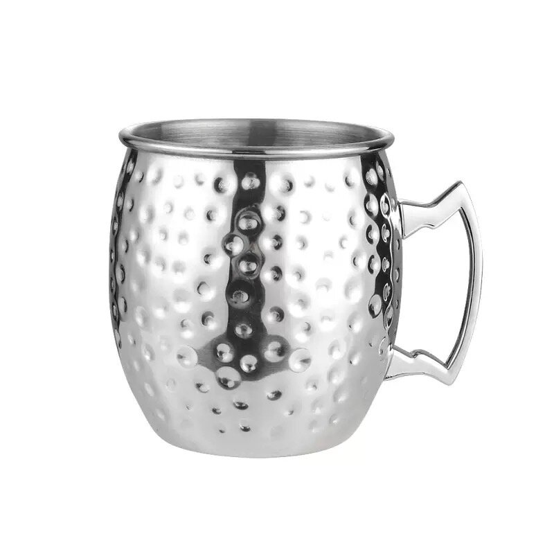 Кубок для мохито Moscow Mule, стакан для водки, из нержавеющей стали, блестящее серебристое, 530 мл