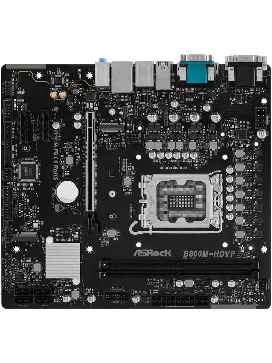 Материнская плата Asrock B860M-HDVP, Socket LGA 1851, Intel B860, mATX, DDR5, Ret