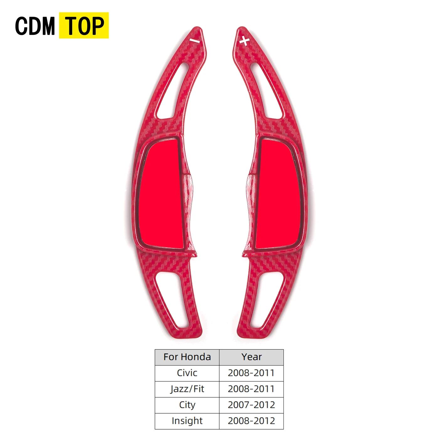 Для Honda Civic 8th Gen FD6 Jazz Fit 2008-2011 City/Insight 2007-2012, Автомобильные рулевые панели Расширение смены,2 шт. ---- Красный углеродный образец