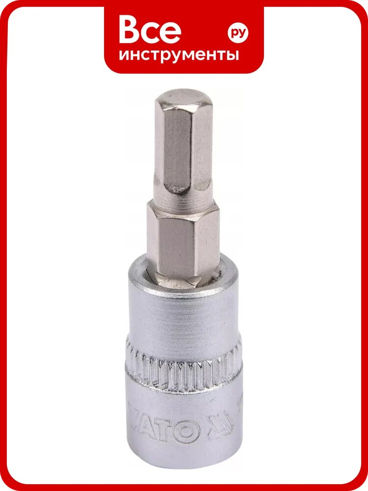 Головка торцевая c вставкой HEX 5 мм, 1/4" DR YATO YT-04372