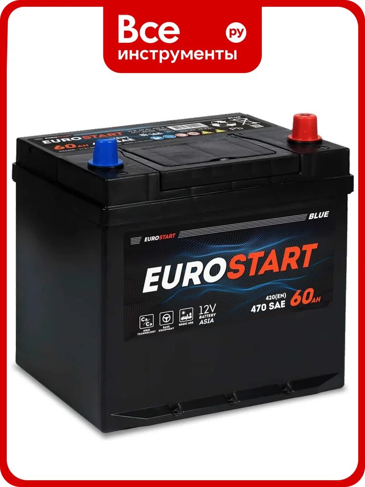 Аккумулятор EUROSTART Blue Asia 60Ah R+ EB600JSU