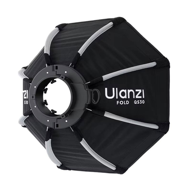 Ulanzi FOLD QS30, Быстроразъёмный восьмиугольный софтбокс 30 см для крепления Bowens / Для COB видеосвета