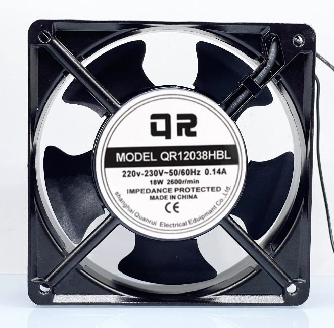 QR12038HBL 220V-230V 0.14A 12038 12C 2-проводной осевой вентилятор -