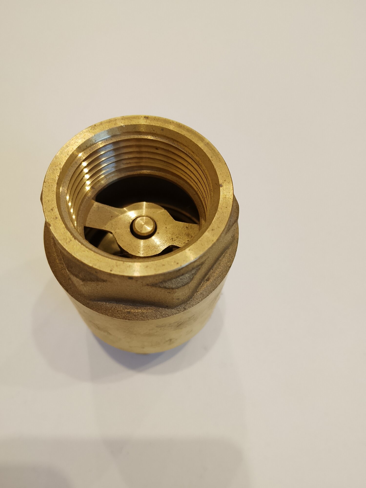 Обратный клапан пружинный с металлическим штоком "1" .