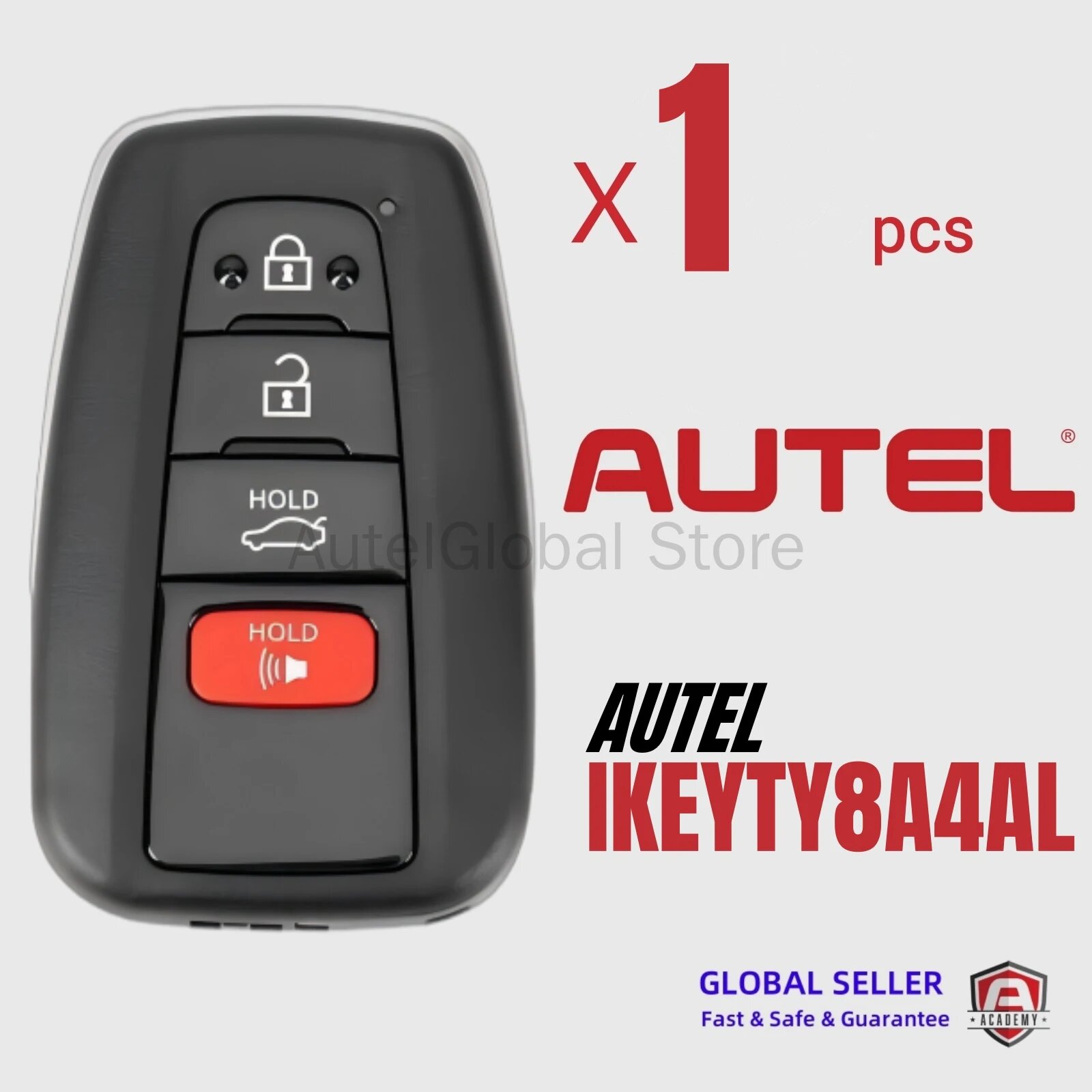 1 шт. Autel IKEYTY8A4BL IKEYTY8A4AL универсальный умный дистанционный ключ 3 1 кнопки для Toyota для смарт-ключа Autel для KM100 IM508 IM608