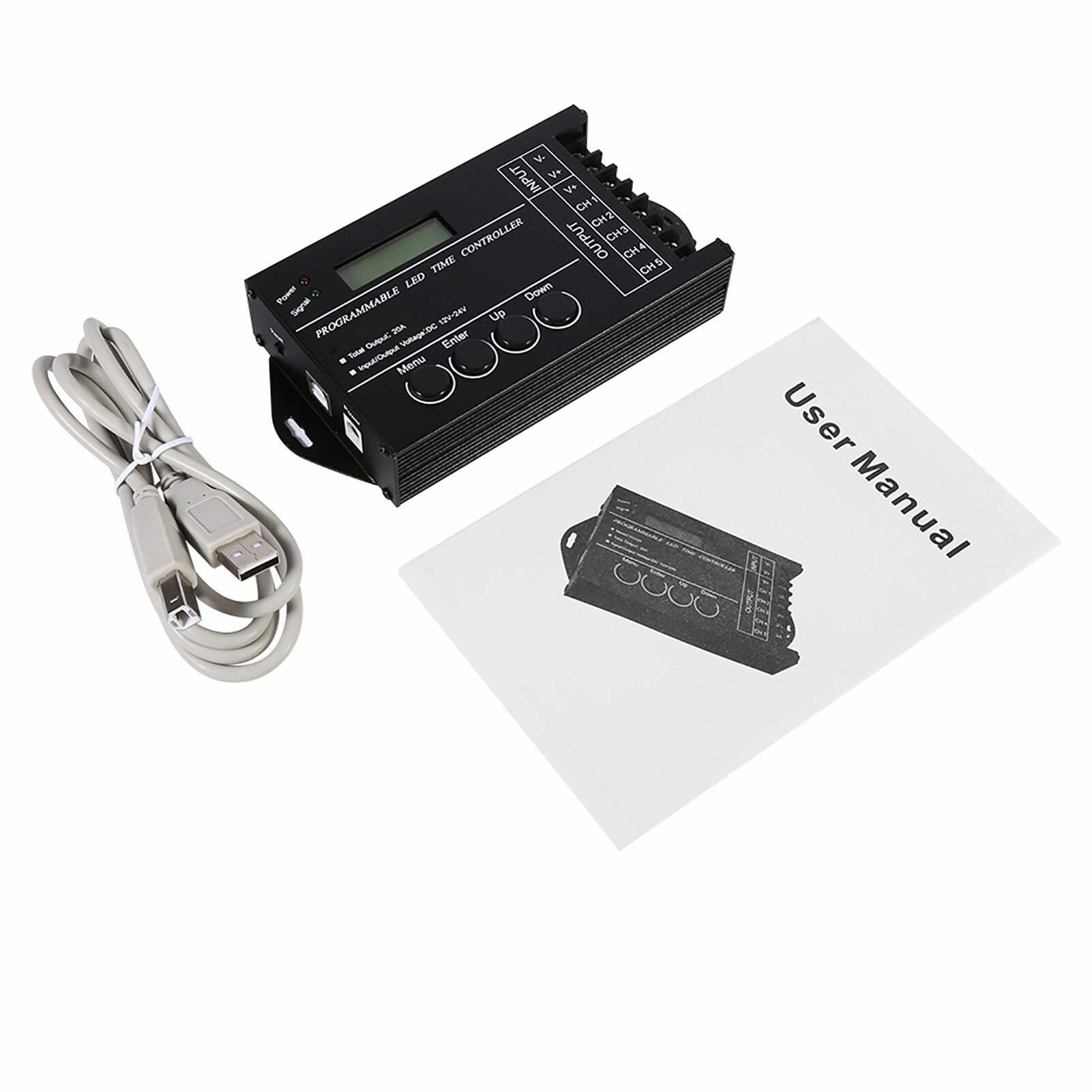 Контроллер LED, 12/24V, 20A, 5 каналов, USB