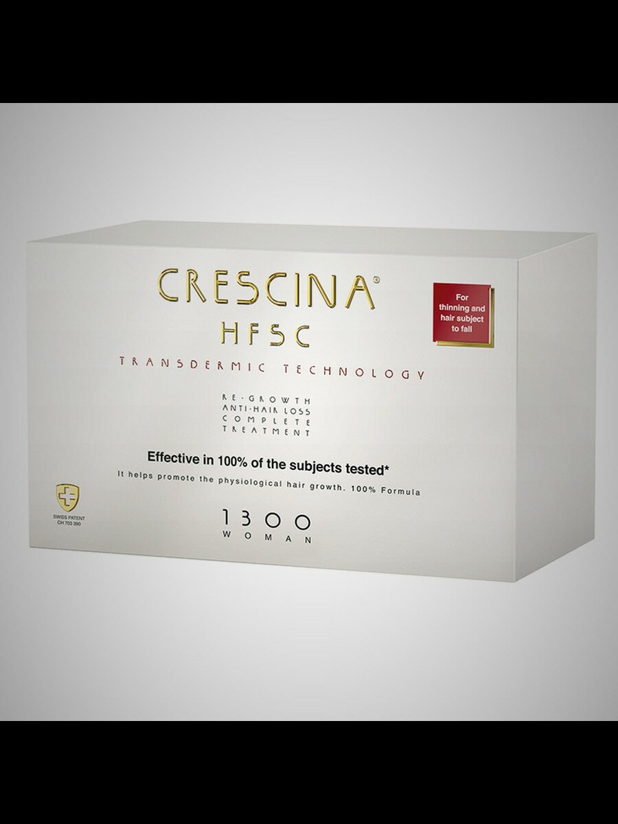 Crescina Hfsc 100%, Лосьон для стимуляции + Лосьон против выпадения для женщин 1300 20+20 амп