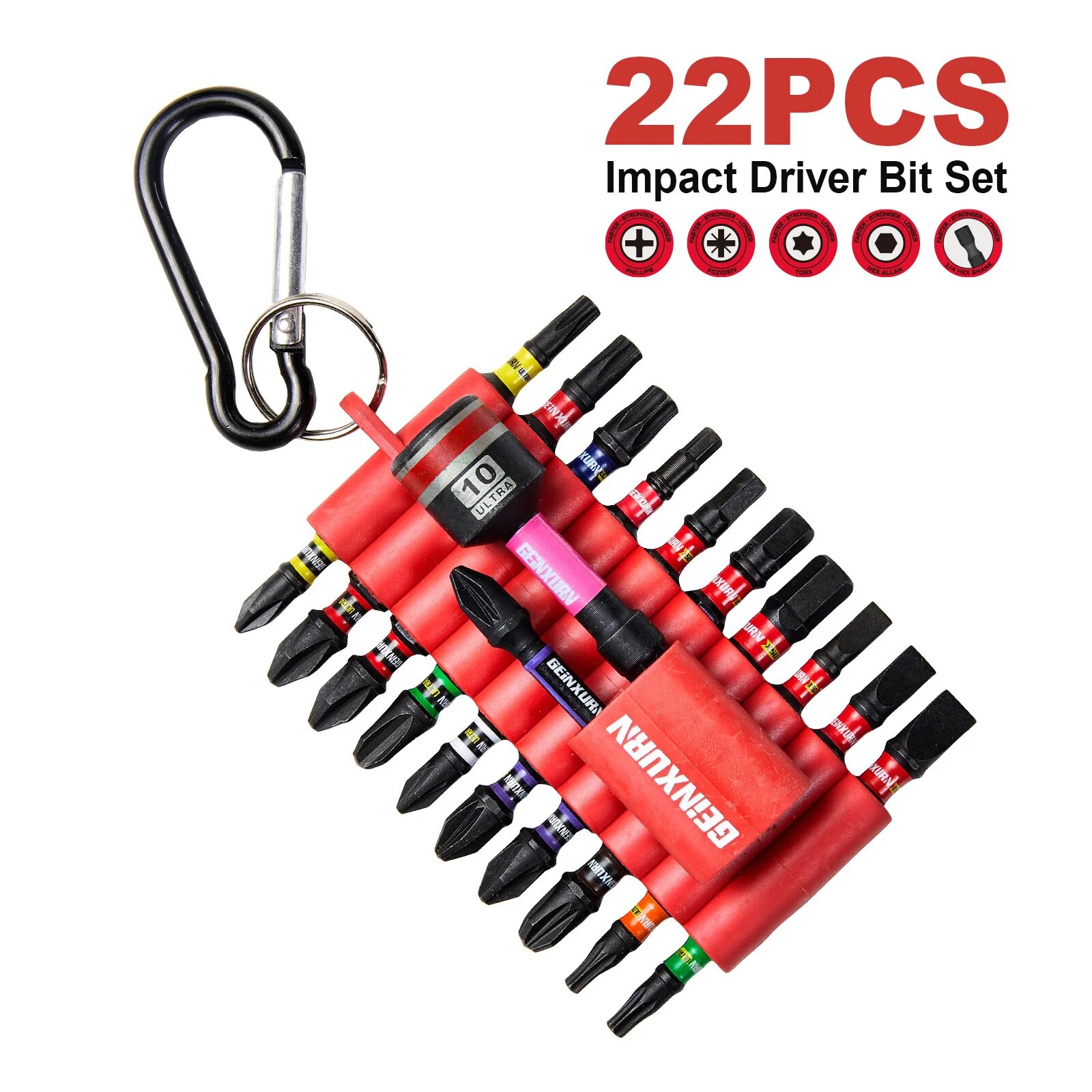 Набор магнитных отверток Geinxurn 1/2 дюйма 22PCS-10SK