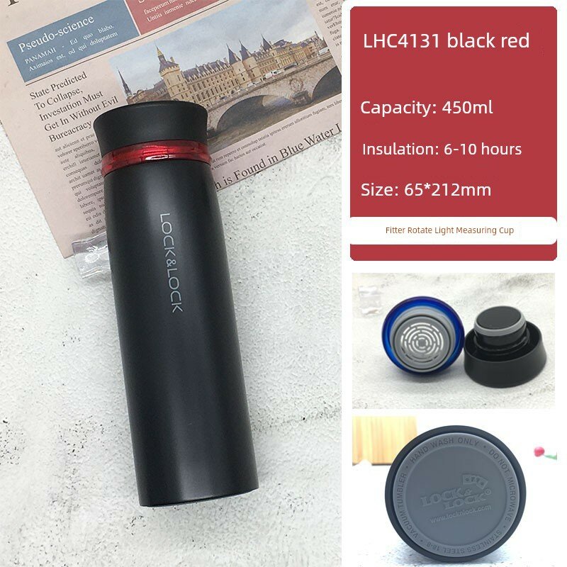 Термос LocknLock для мужчин и женщин, студентов, с ситечком для чая, портативный термос из нержавеющей стали 304, чашка