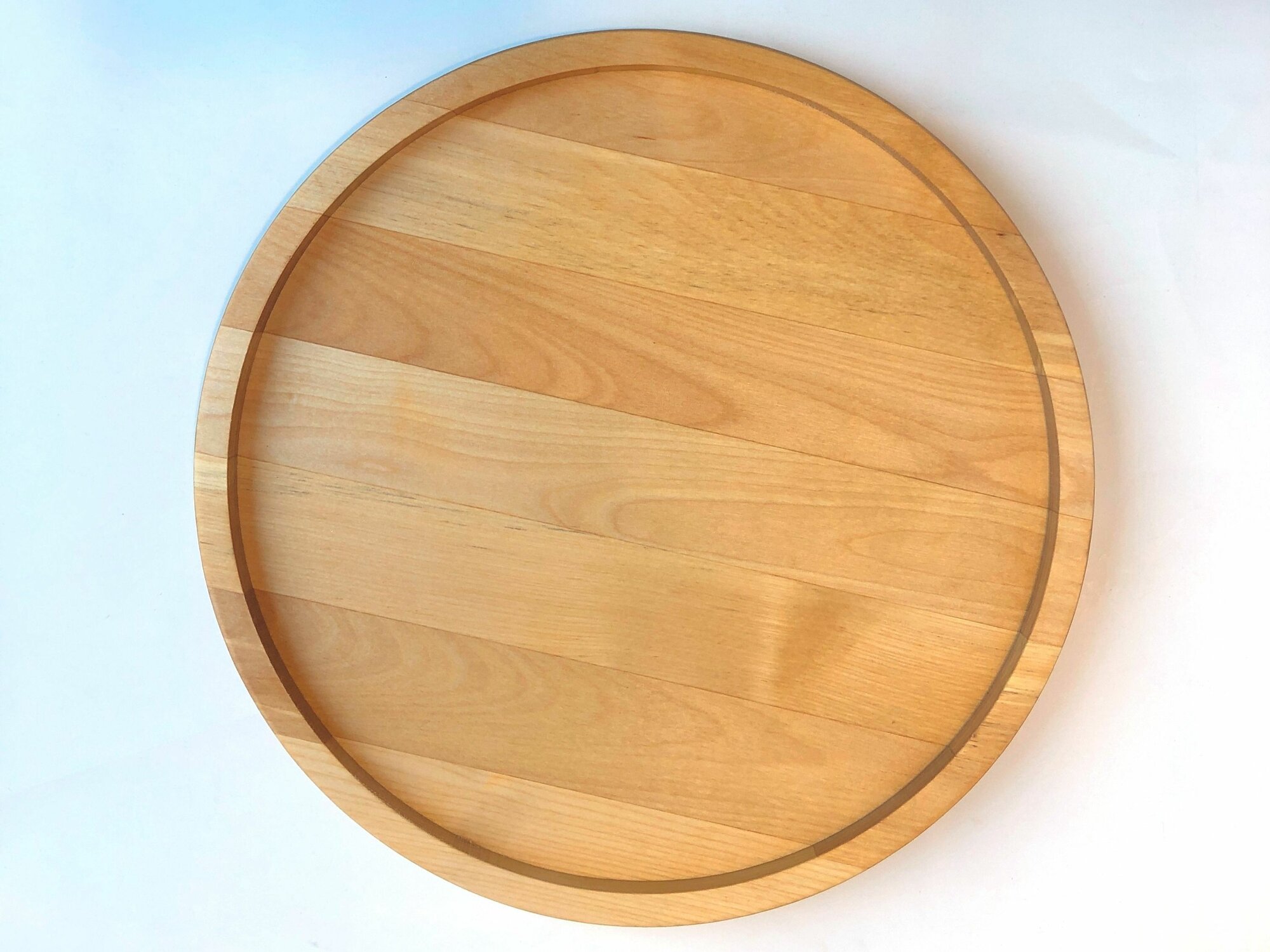 Менажница круглая из берёзы 25х2 см тарелка для закусок и пиццы