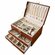 Коричневая шкатулка Light Luxury Jewellery Box для украшений с замком и имитацие...