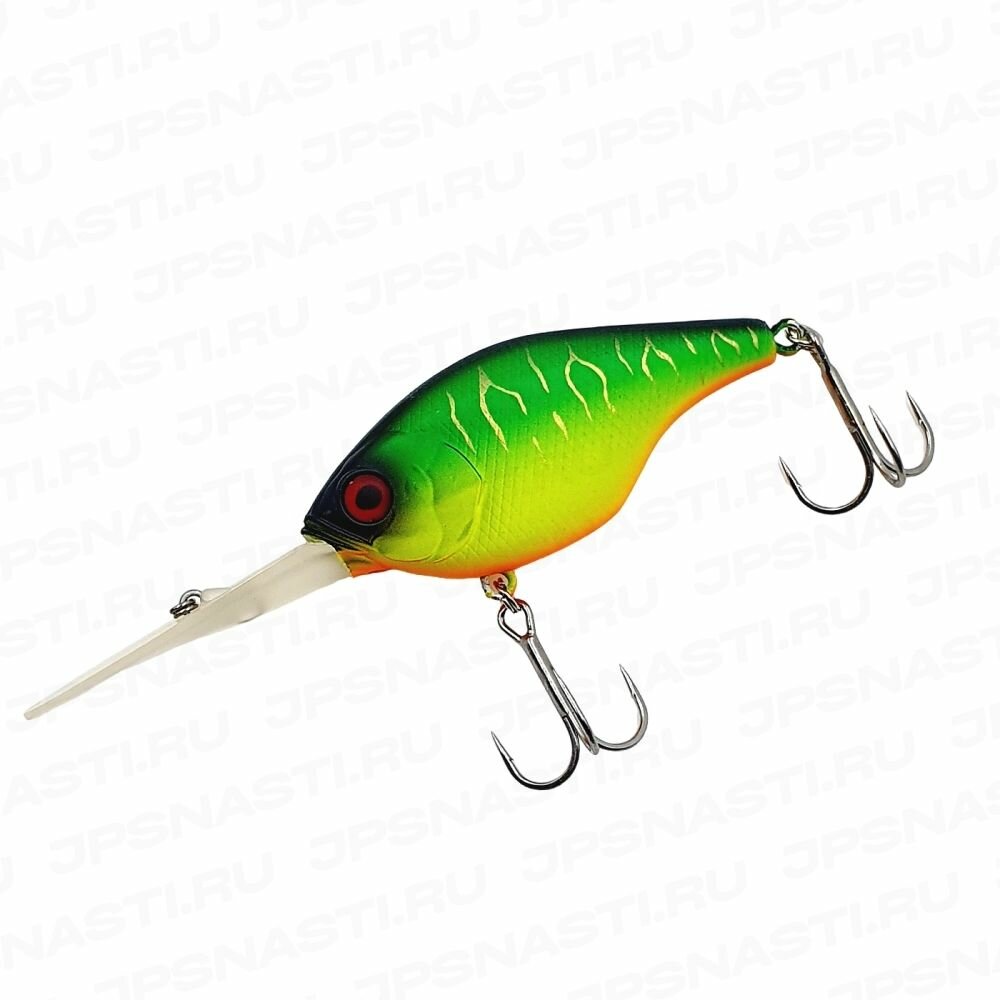 Японский воблер на щуку Jackall Gillcra 60, 12.2 г, Mat Tiger / Уловистый воблер крэнк / Приманки для ловли хищника