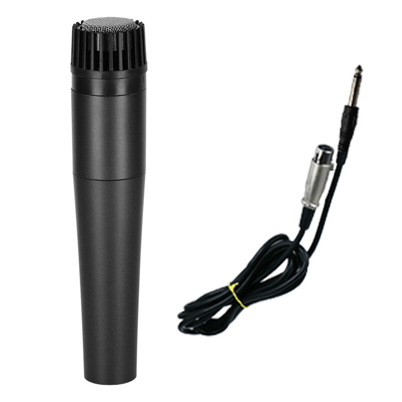 Кросс-бордерный металлический проводной динамический микрофон для домашнего караоке, легкий портативный микрофон для записи в автомобиле