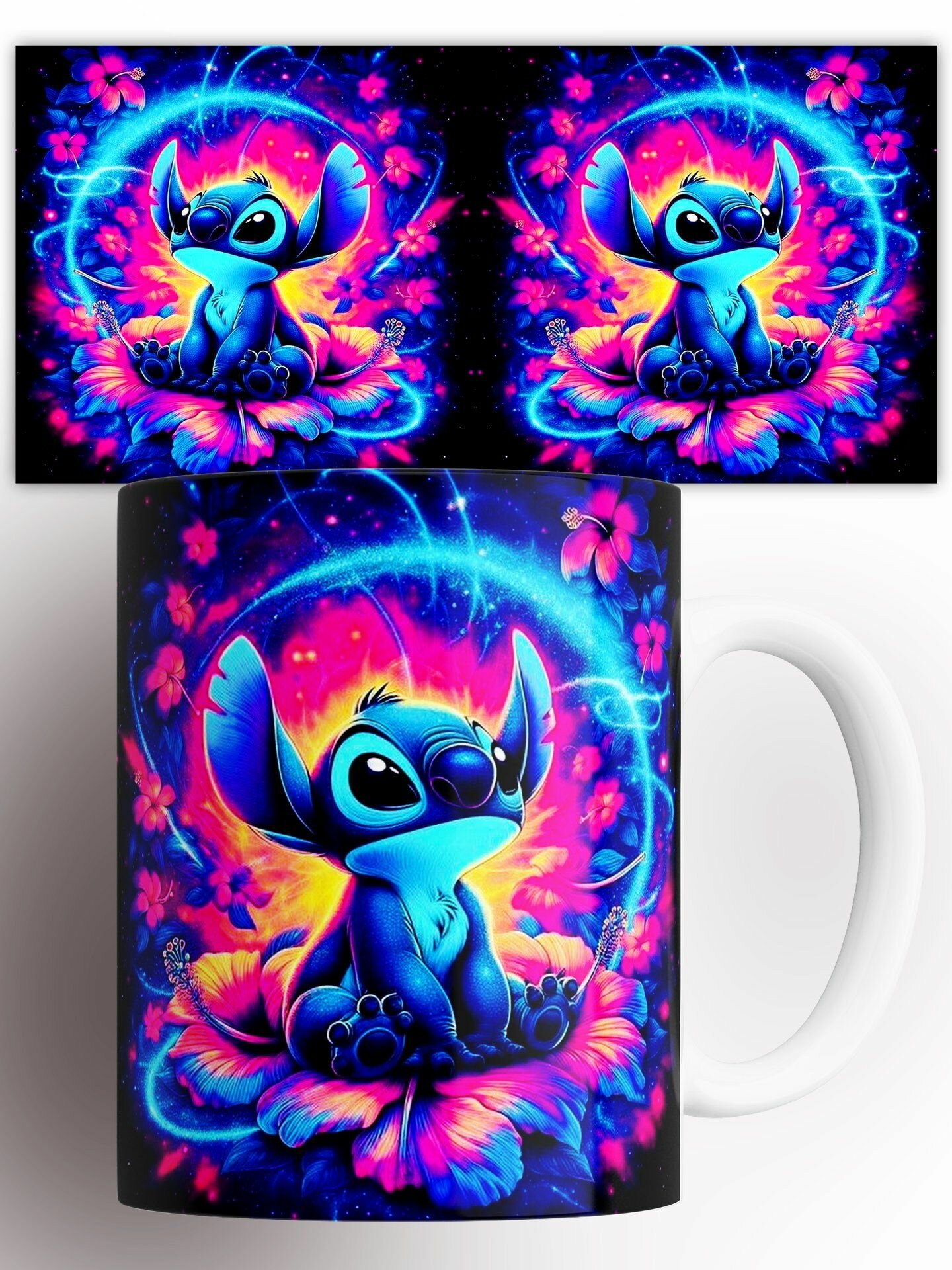 Кружка Стич арт неон 330 мл