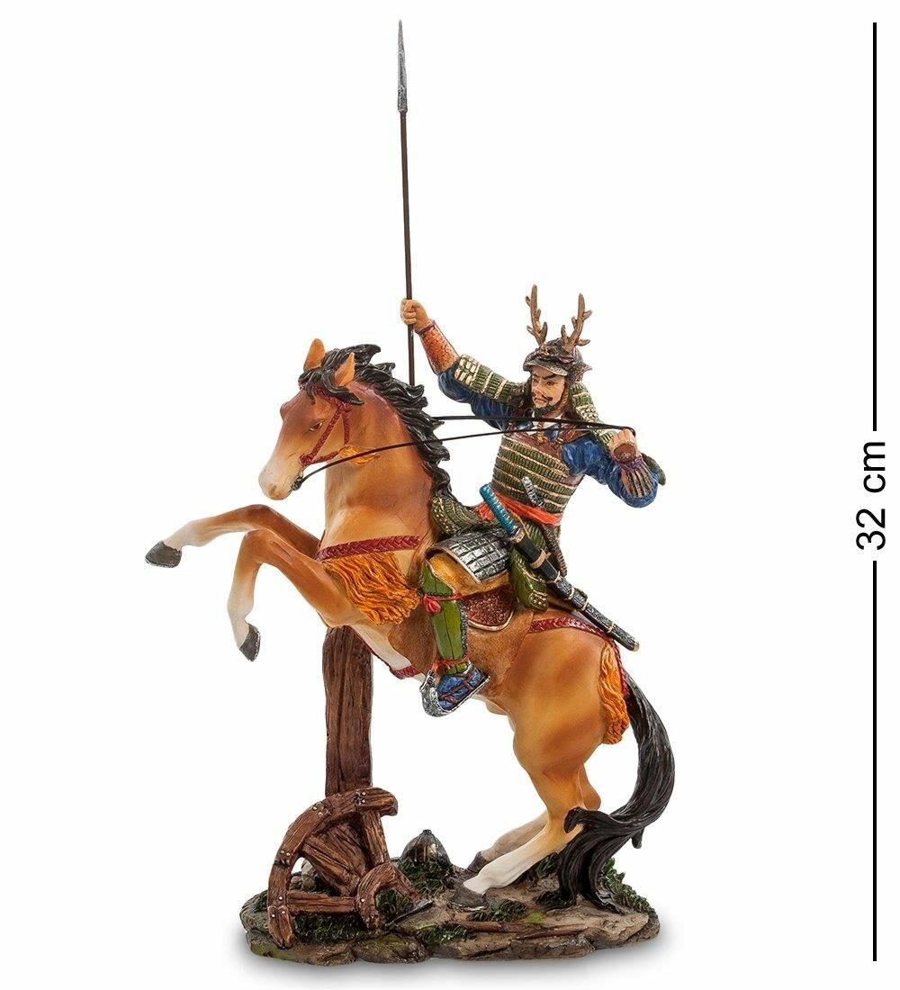 Статуэтка настольная Самурай на коне A2035055 Veronese, Полистоун