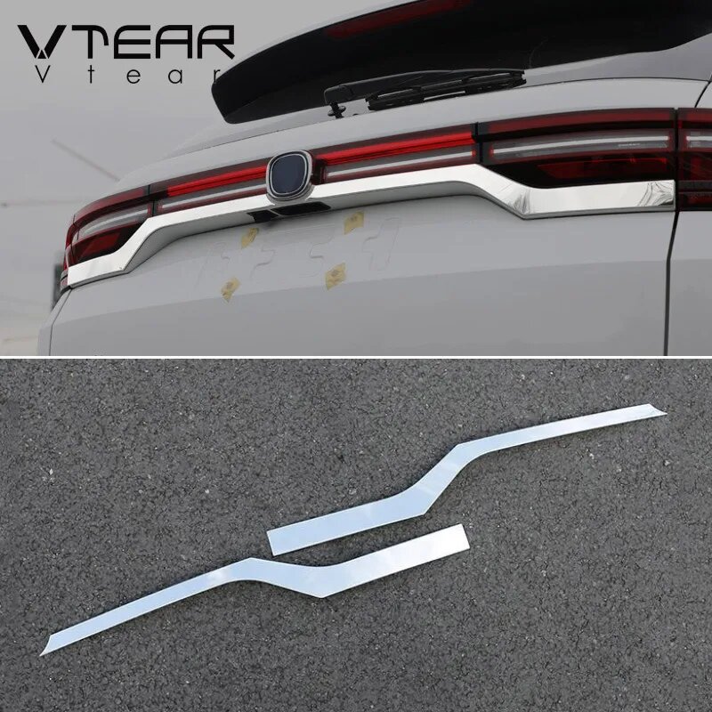 Vtear для Changan CS35 Plus отделка задней двери украшение крышка багажника автомобиля Внешняя рамка аксессуары хромированные детали для стайлинга 2020 rear door up