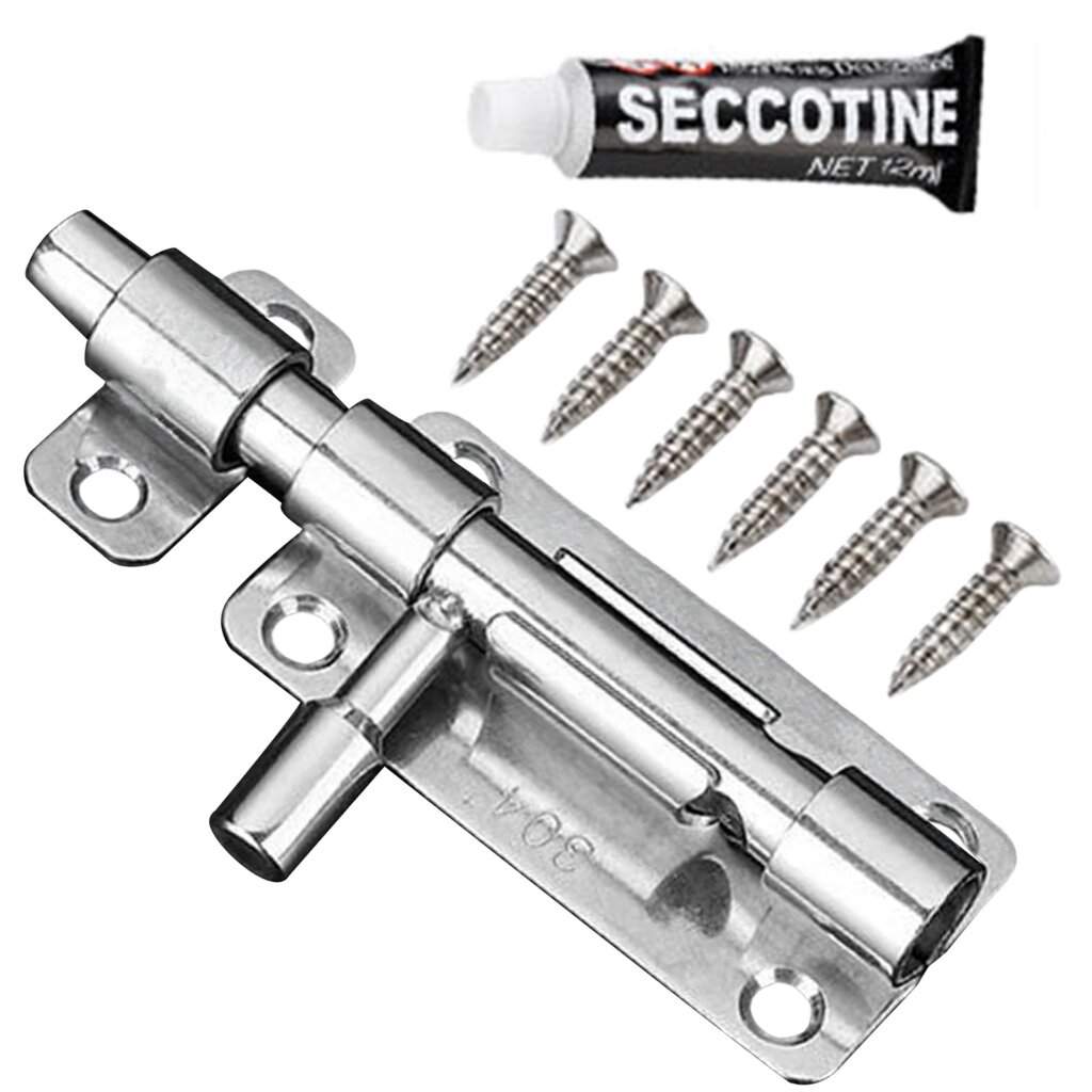 Дверные защелки из нержавеющей стали, Маленькие сплошные скользящие болты, Защелки для дверных замков с застежкой