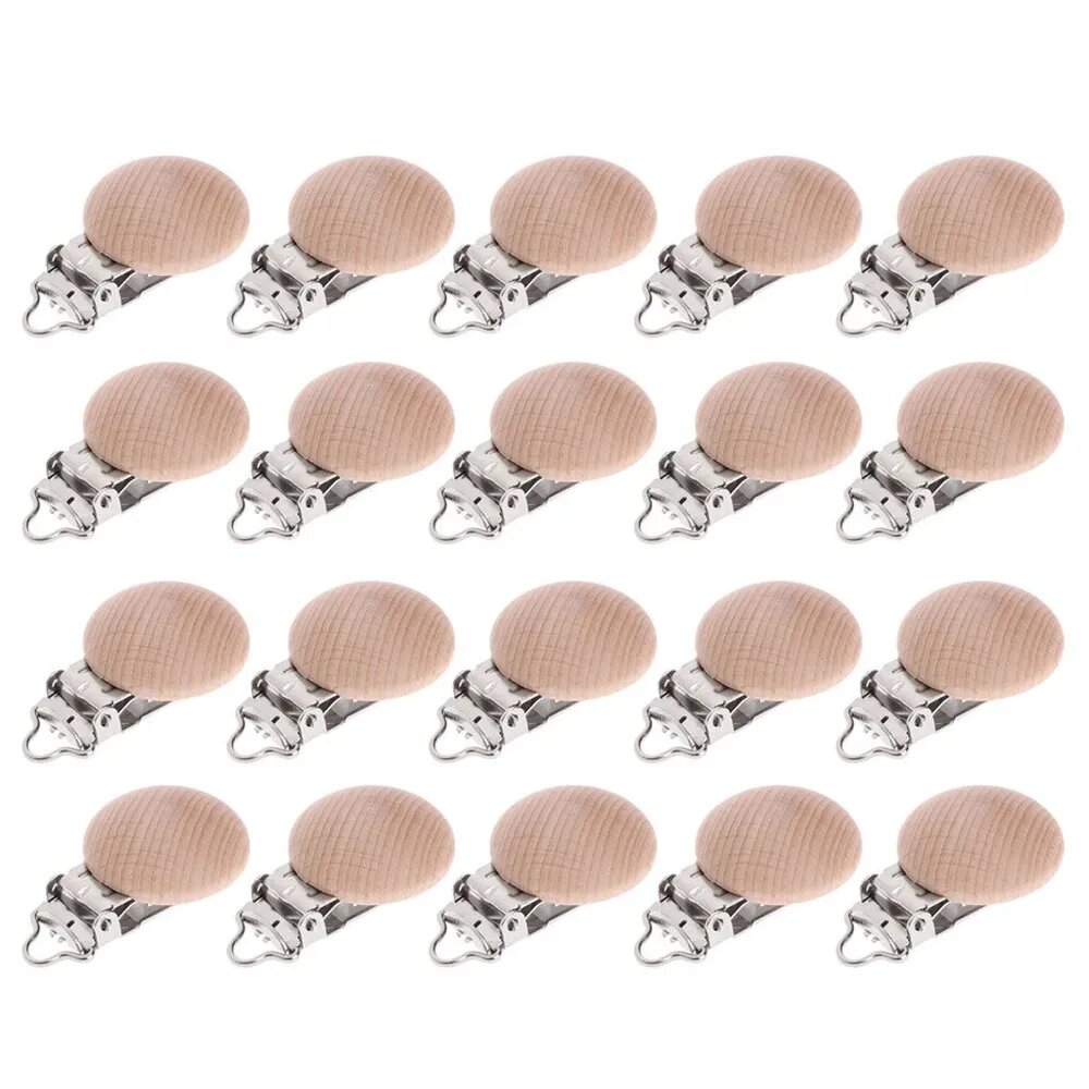 1 упаковка по 20 шт, зажим для детской соски-пустышки без отверстий-30 мм