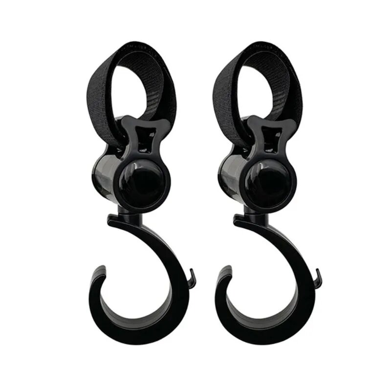 (Пара) Поворотный крючок для коляски на 360 градусов-2 упаковки