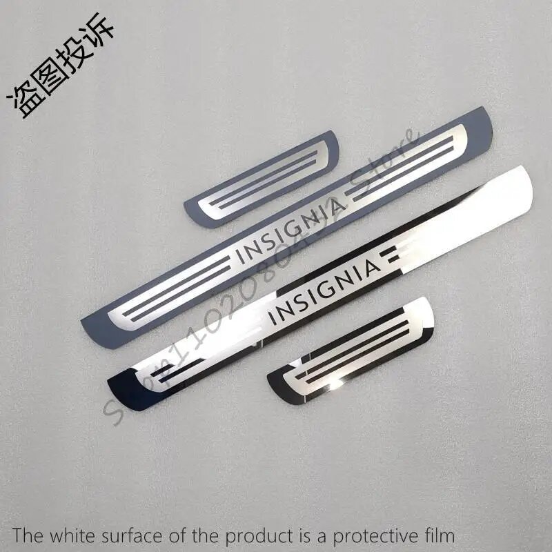4 шт./лот для 2013-2020 Vauxhall Opel Insignia ультратонкая накладка на порог из нержавеющей стали, автомобильные аксессуары