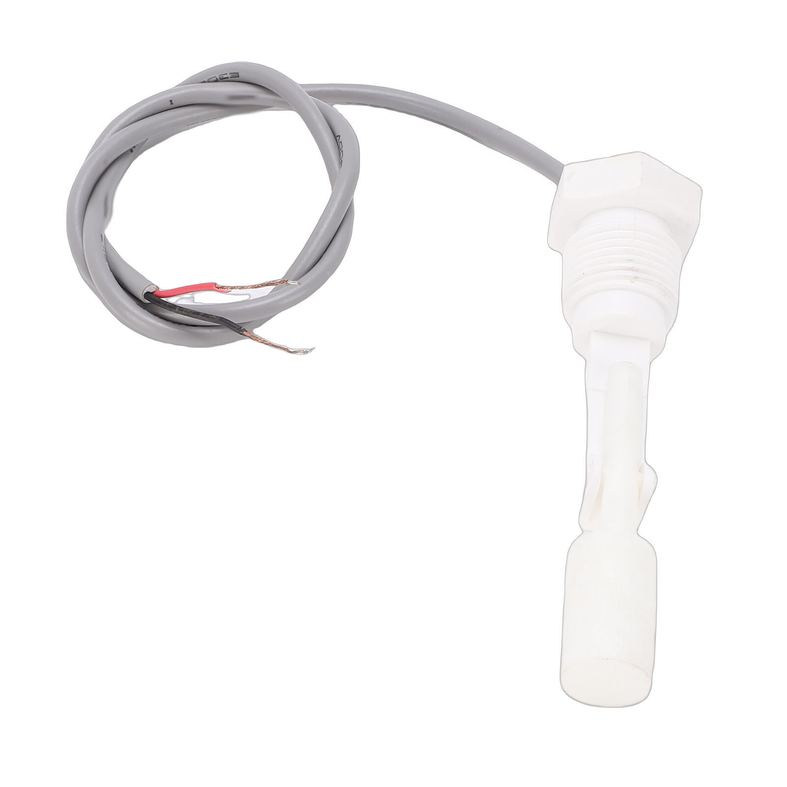 Датчик уровня жидкости типа «утиный клюв», боковой поплавковый выключатель, резьба 1/2 дюйма NPT, полипропиленовый пластик, белый.