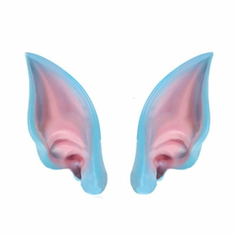 1 пара длинных ушей эльфа феи для костюмов на Хэллоуин, Синий