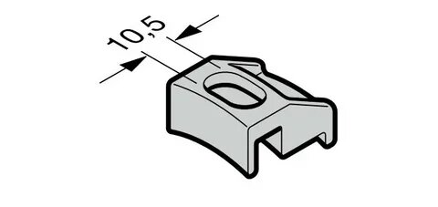 Пружинный зажим Hörmann, 3011100 (3038602) размер 2, диаметр отверстия 10,5 мм