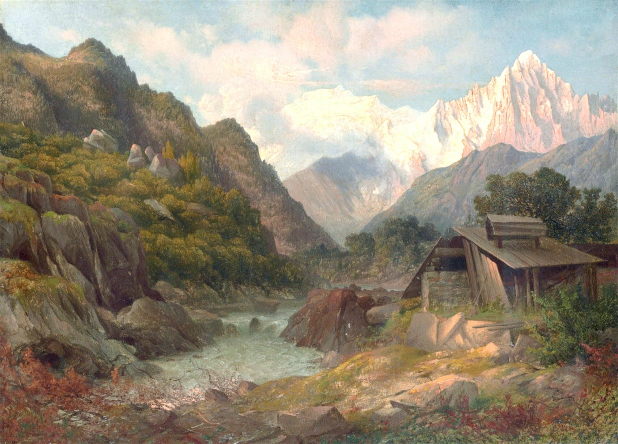 Картина Горавского Аполлинария Вид на Монблан из Шамони 80х57 см