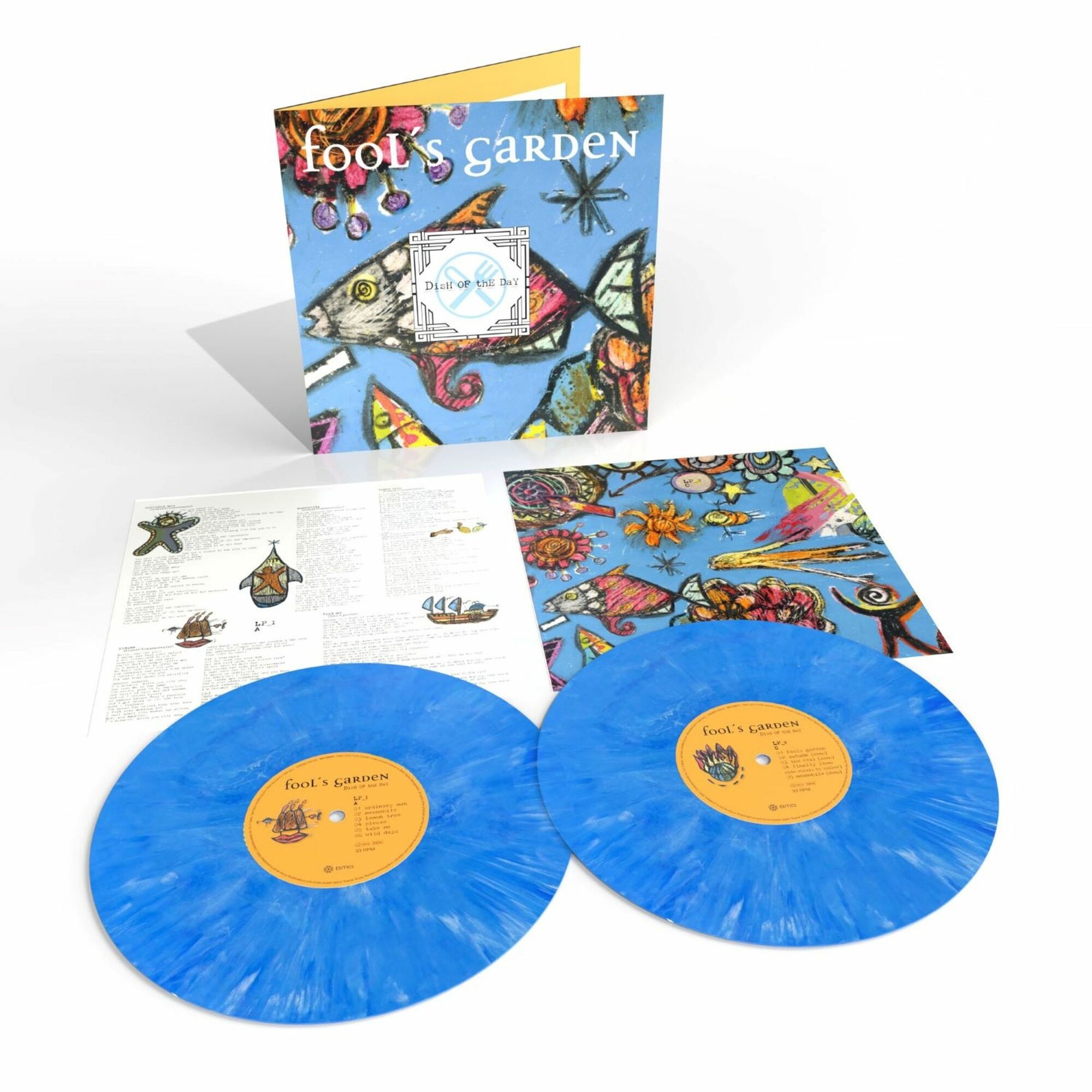 Виниловая пластинка Fools Garden - Dish Of The Day (30th Anniversary) (Deluxe Edition) (remastered) (Blue & White Marble Vinyl) (1 LP)
