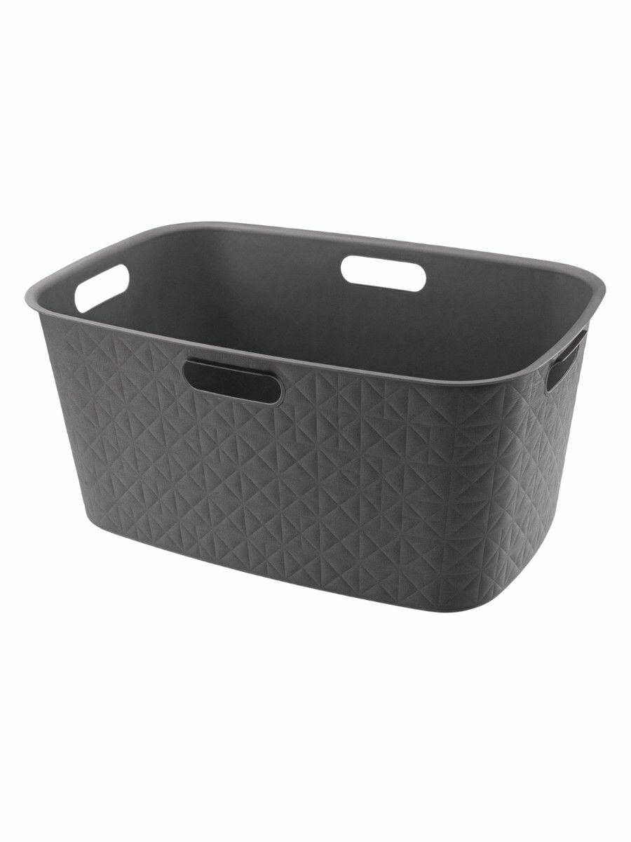 Корзина для глаженого белья Curver Softex 45л, цвет темно-серый