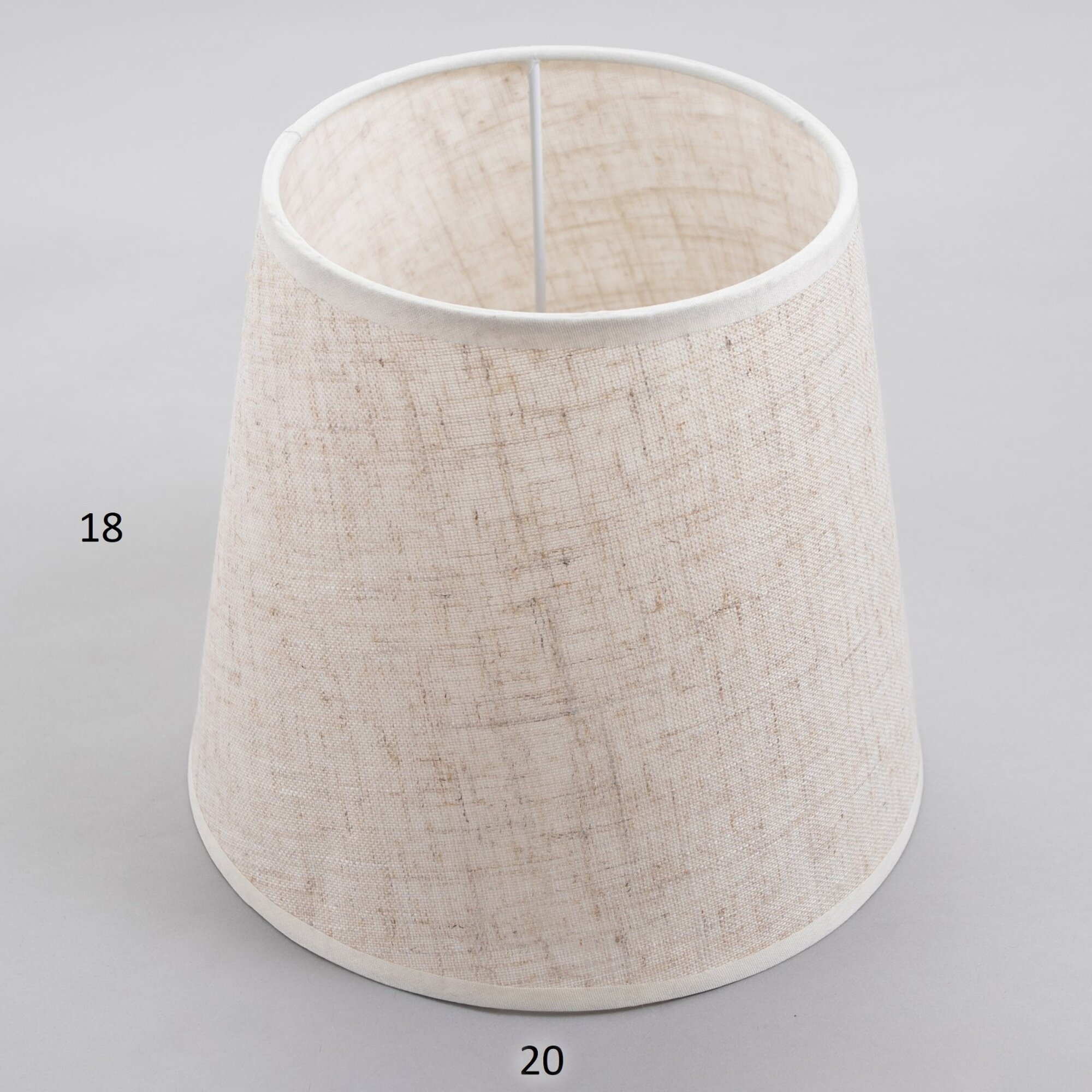 Абажур BayerLux, E27, цвет белый, металл, текстиль, 20x20x18 см