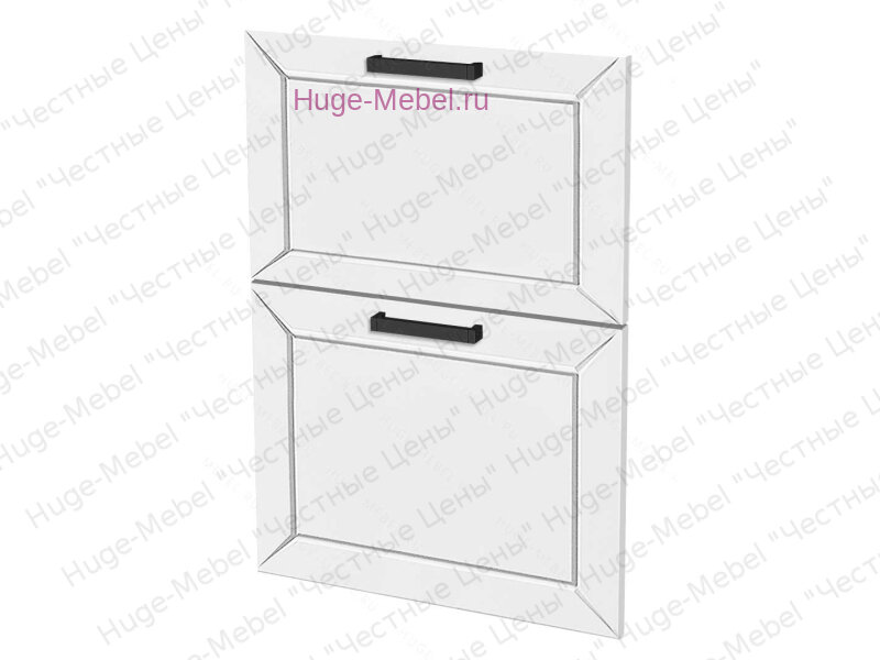 Кухонный фасад Ф-22 холст белый (Альфа) Huge Mebel . Ширина 396 Высота 706. Кухонные фасады